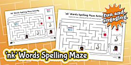 Final Sounds I Spy Activity: Digraph nk Activity Sheet