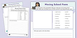 Back to School Poem Writing Template (teacher made) - Twinkl