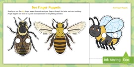 Buzzy Bee Stick Puppet (teacher made) - Twinkl
