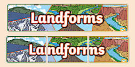 Landforms Flash Cards (teacher made) - Twinkl