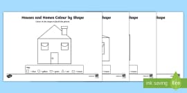Shape House Activity (teacher made) - Twinkl