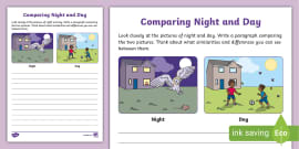 Day or Night Cut and Sort Activity (teacher made) - Twinkl