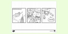 FREE! - Comic Strip Text Colouring Sheet (teacher made)