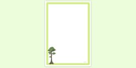 FREE! - Simple Blank Tree Bark Page Border | Page Borders | Twinkl