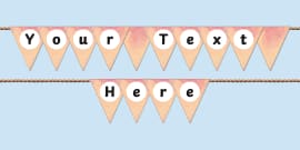 Editable Circle Watercolour Bunting Pack (teacher made)