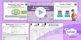 Converting Between 12 Hour Analogue Time & Digital Time Worksheet