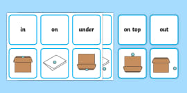 Preposition Matching Picture Cards (teacher made)