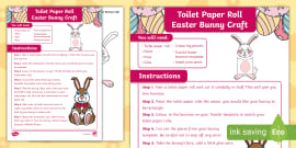 Toilet Paper Roll Easter Crafts Bunny (teacher-made)