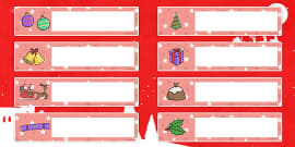 Editable KS1 Christmas Labels (teacher made)