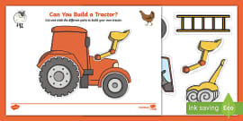 Children's Farm Animals Cut and Stick Activity - Twinkl