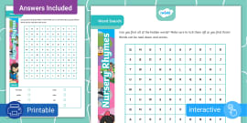 Nursery Rhymes Word Jumble - Twinkl - Kids Puzzles - Twinkl