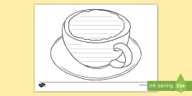 Coffee Cup Writing Template