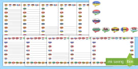 Flags of the World Page Border Pack (teacher made)