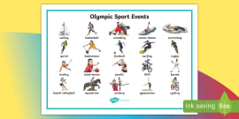 Summer Olympics Labeling Activity and Worksheet | Twinkl