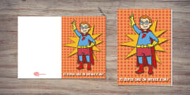 Superhero Father's Day Craft - Father's Day Card - Twinkl