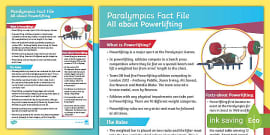 Paralympic Swimming Fact File | South Africa (teacher made)