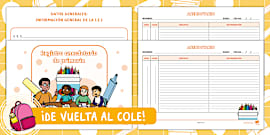 Plantilla: Registro anecdotario de inicial