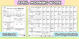 First Grade May Morning Work Pack