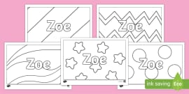 FREE! - Blake Name Simple Colouring Activity Sheet - Twinkl