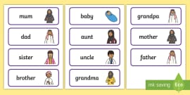 My Family Words ESL Cards | ESL Resources | Twinkl - Twinkl