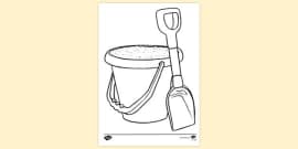 FREE! - Full Bucket Colouring | Colouring Sheets - Twinkl