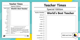 Teacher Appreciation Letter Template Activity | Twinkl USA