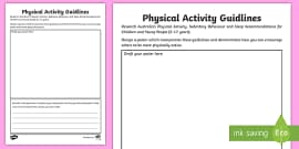 What is physical activity? Teaching Wiki and Resources