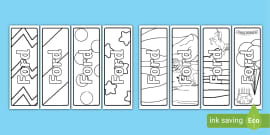 FREE! - Sebastian Name Simple Colouring Bookmarks - Twinkl