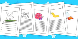 Shell Writing Template (teacher made) - Twinkl