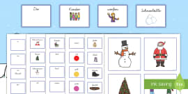 Winter Mind-Map Wortschatz: Querformat (teacher made)