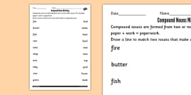 FREE! - Compound Words Activity (teacher made)