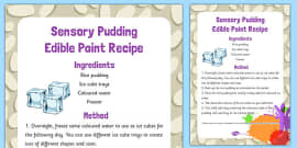 Edible Finger Paint Recipe (teacher made) - Twinkl
