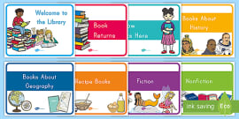 Reading Center Labels | Classroom Library (teacher made)
