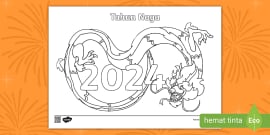 Lembar Mewarnai 12 Shio Cina (teacher made) - Twinkl