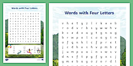 Four-Letter Word Word Search - Four-Letter Word Search