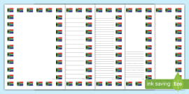 South Africa Passport Stamp Cut-Outs - Twinkl - KS1 - Twinkl