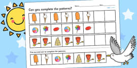 Seaside Counting Worksheet / Worksheet (teacher made)