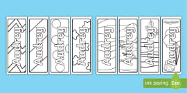 FREE! - Felix Mindfulness Name Colouring Bookmarks | Bookmarks | Art