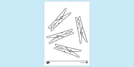 FREE! - Clothes Line with Clothes Colouring Sheet | Colouring Sheets