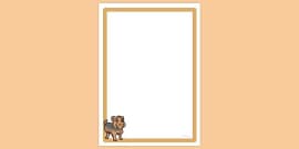 FREE! - Simple Blank Cute Dog Page Border | Printable Page Borders