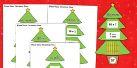 Christmas-Themed Place Value Code Breaking Worksheet
