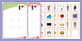 'I like' and 'I don't like' Sorting Activity - ESL All About Me Resources