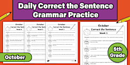 Fifth November Daily Correct the Sentence Grammar Practice
