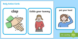 👉 PE Physical Action Word Cards (teacher made) - Twinkl