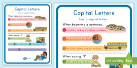 When to Use a Capital Letter Poster (teacher made) - Twinkl