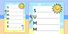 Blank Acrostic Poem Template Editable - English Resource - Twinkl