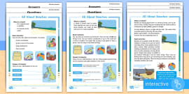 Sun, Sea and Beach Safety Differentiated Reading Comprehension Activity,