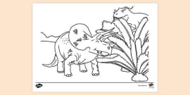 FREE! - Ammosaurus Dinosaur Colouring Sheet - Colouring | Twinkl