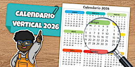 Calendario vertical 2024 - Twinkl