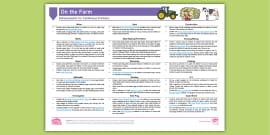 EYFS Farm Themed Lesson Plan And Enhancement Ideas - Twinkl